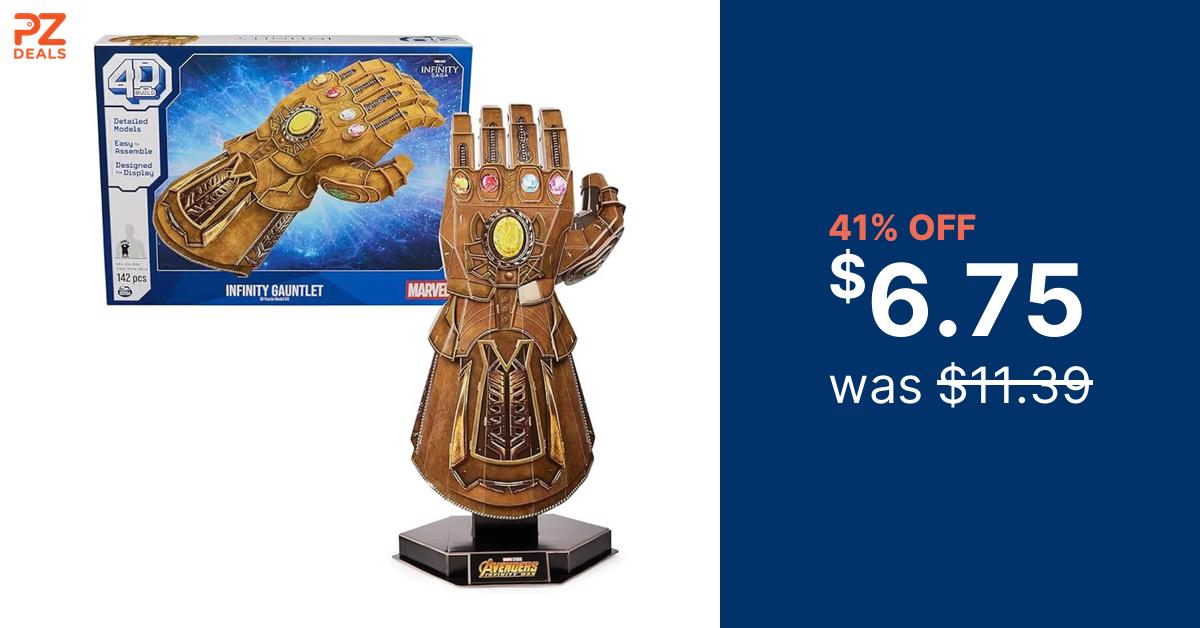 142-Piece 4D Build Marvel Infinity Gauntlet 3D Puzzle Model Kit