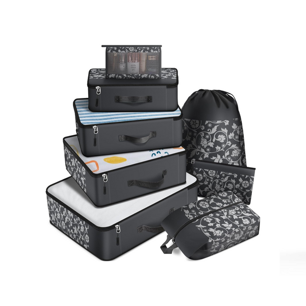 8 Piece Travel Packing Cube Set