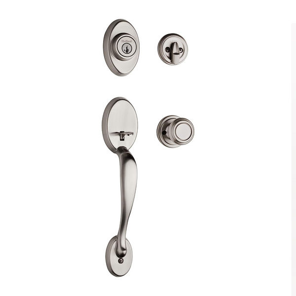 Kwikset Chelsea Single Cylinder Handle set with Cameron Knob Featuring