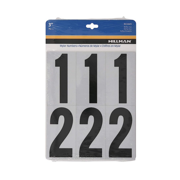 Hillman Reflective Adhesive 3″ Mailbox Numbers Pack – PzDeals