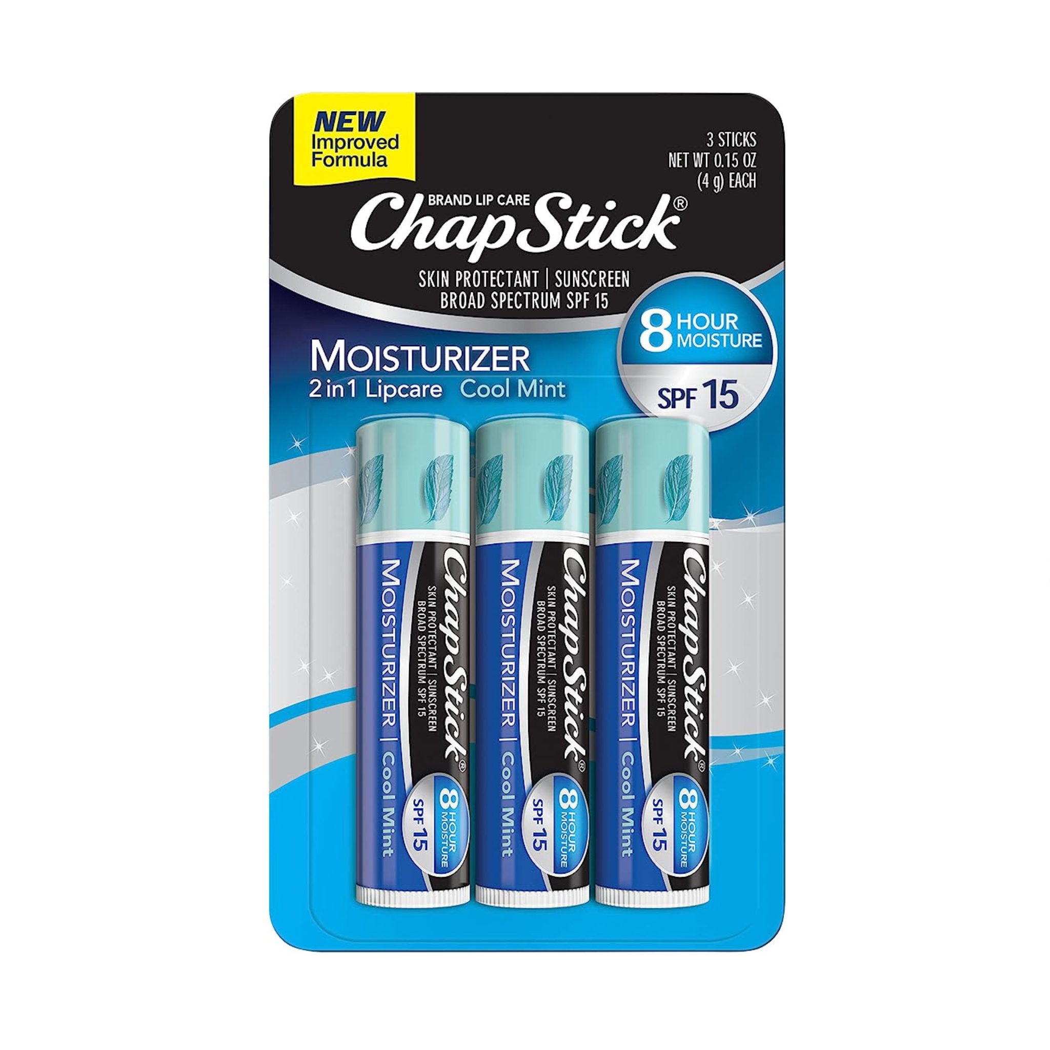 3-Ct ChapStick Moisturizer Cool Mint Lip Balm Tubes – PzDeals
