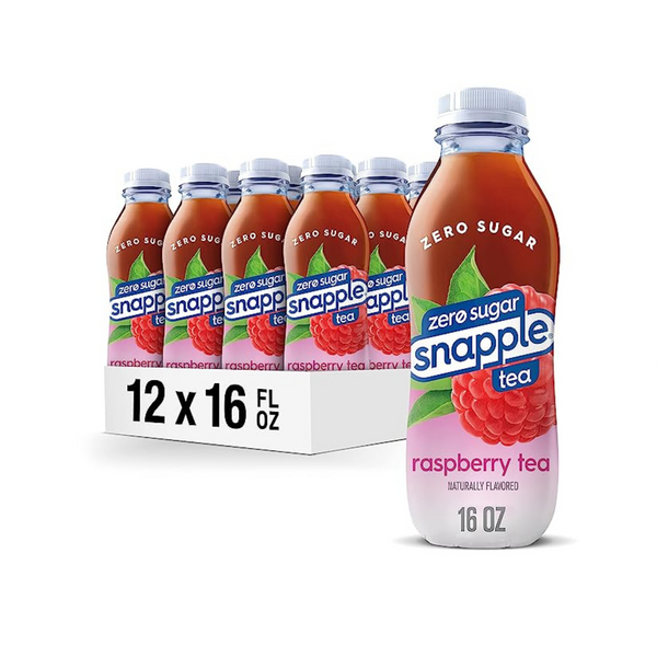 12-Pack Snapple Zero Sugar Raspberry Tea, 16 fl oz