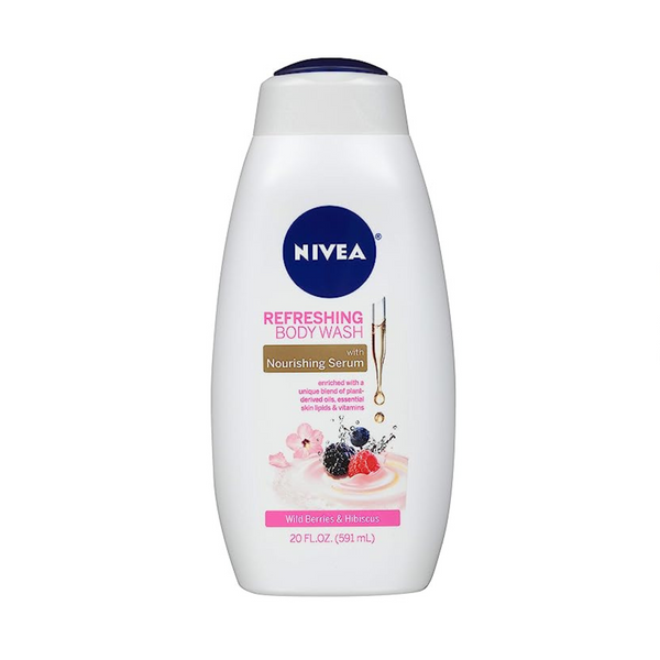 NIVEA Wild Berries and Hibiscus Refreshing Body Wash with Nourishing S ...