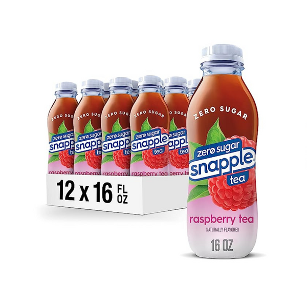 12 Bottles Of Snapple Zero Sugar Raspberry Tea
