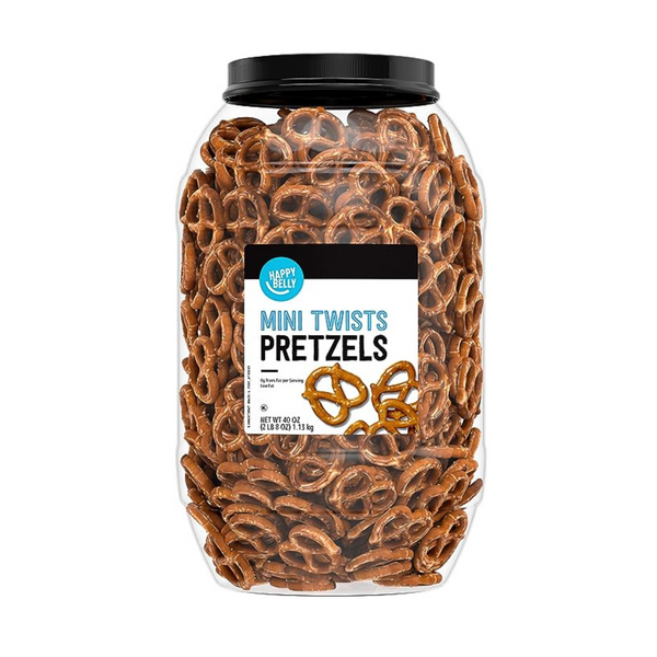 40-Oz Container of Happy Belly Mini Twist Pretzels – PzDeals