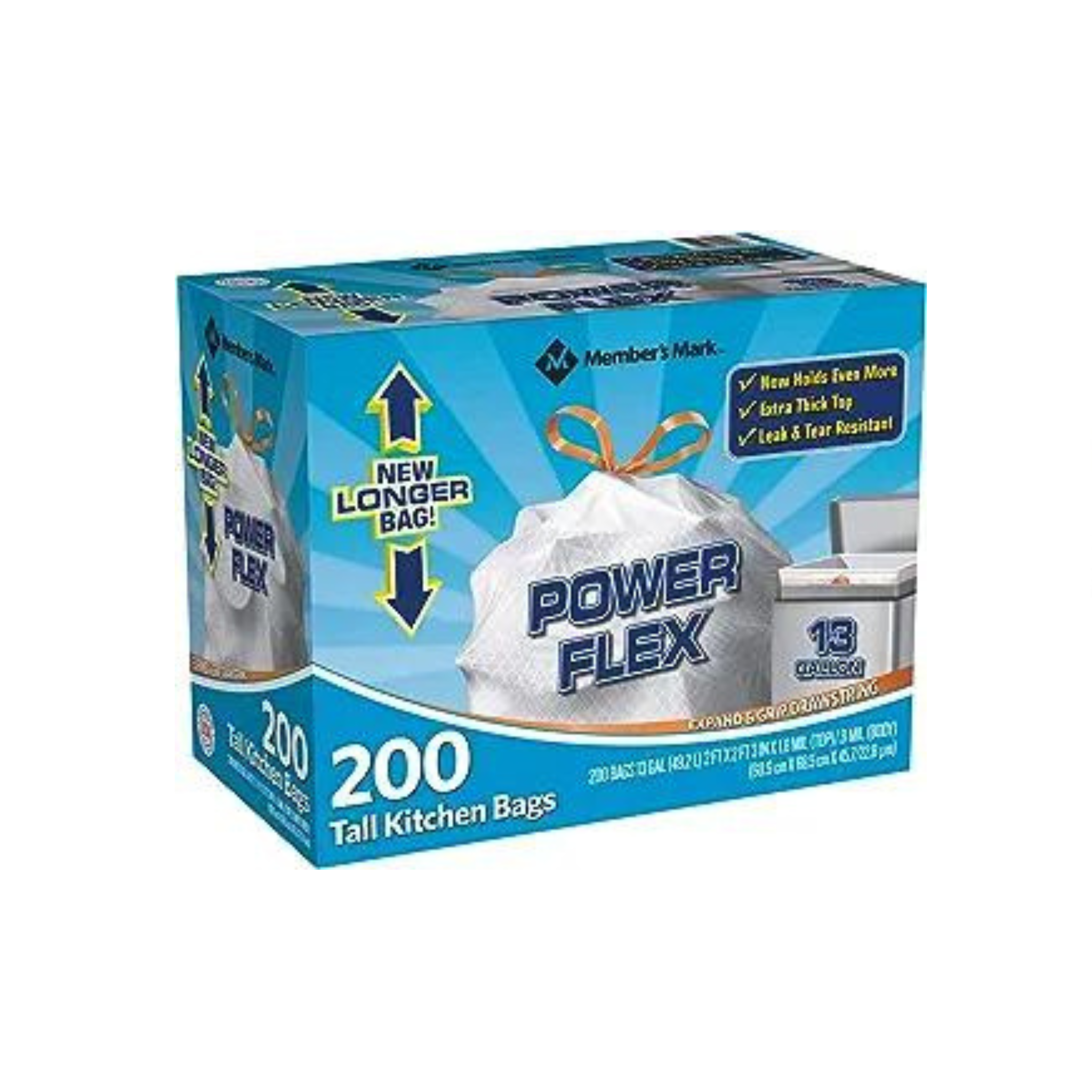 200 Pack Of Member’s Mark Power Flex Tall Kitchen Drawstring Bags – PzDeals