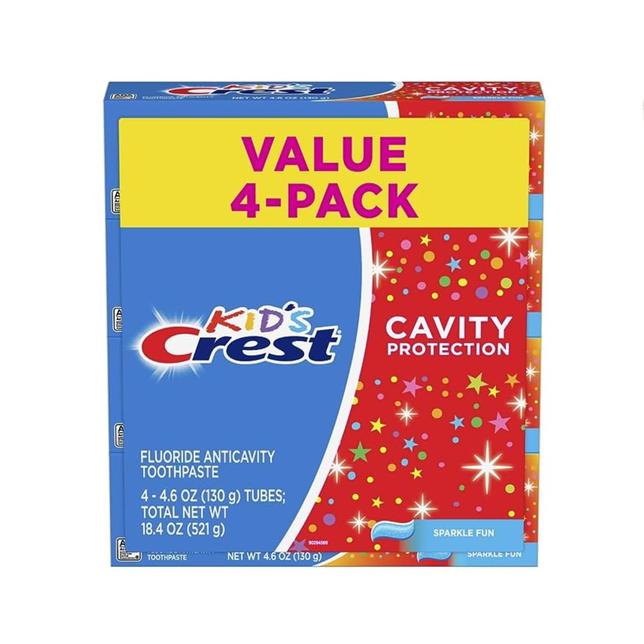 Crest Kids Cavity Protection Toothpaste, Sparkle Fun Flavor (4.6 oz, 4 ...