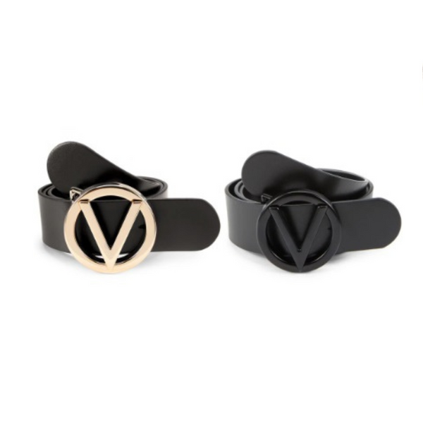 Valentino by Mario Valentino Giusy Logo Leather Belt