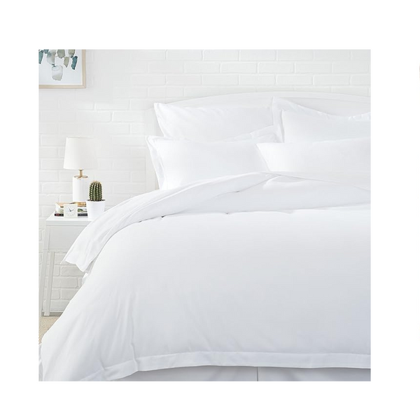 Amazon Basics Lightweight Microfiber Duvet Cover Set with Snap Buttons