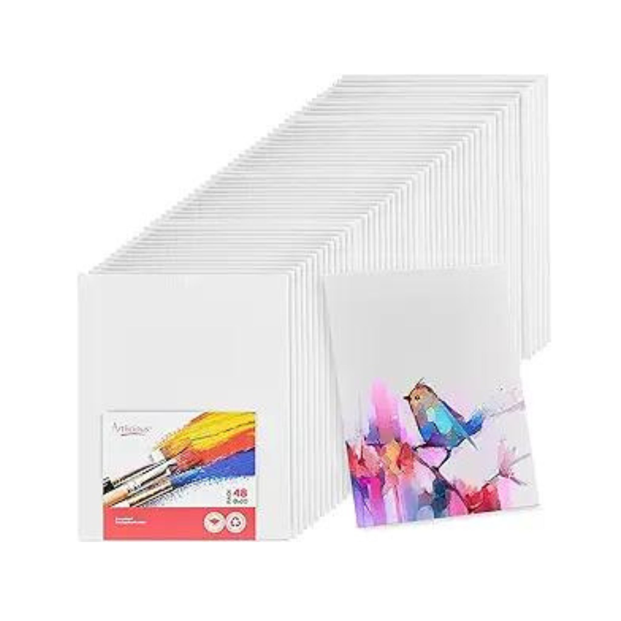 Artlicious Pack of 12 Canvases for Painting (8 x 10 Inch Blank White C ...