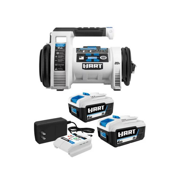 HART 20-Volt Cordless Turbo Fan Blower or Digital Inflator with 2 Batt