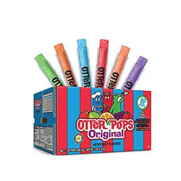 80-Count 1-Oz Otter Pops Freezer Ice Bars (Original Flavor Assortment ...