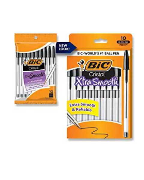 Pack of 10 BIC Cristal Xtra Smooth Ballpoint Pens