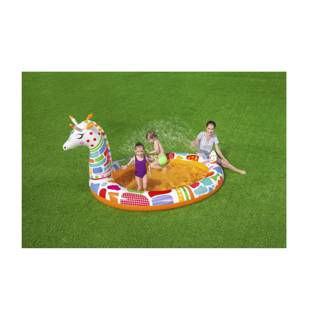 Groovy Giraffe Multicolor Child Inflatable Play Pool with Sprayer – PzDeals