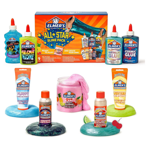 Elmer's All-Star Slime Kit: Led Cosmic Glue, Liquid Glue, Slime Activa