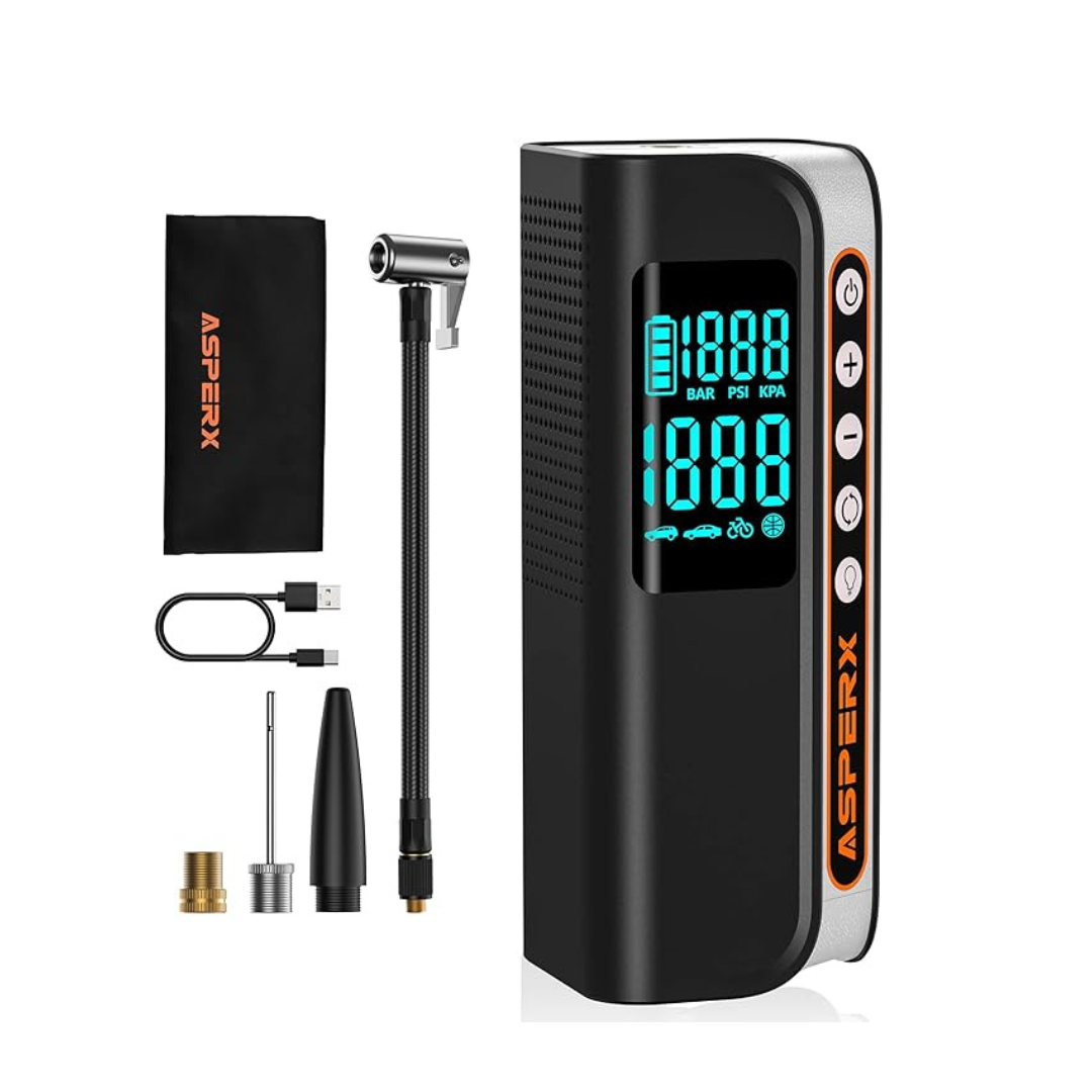Asperx AX160 160PSI Portable Cordless Tire Inflator with LED Light