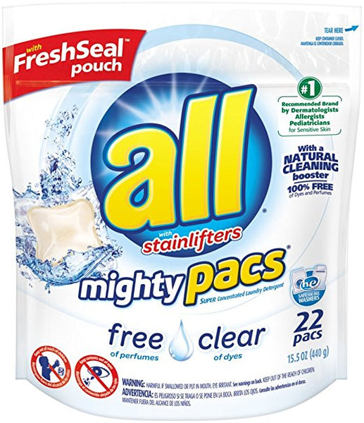 todo el detergente para ropa Mighty Pacs