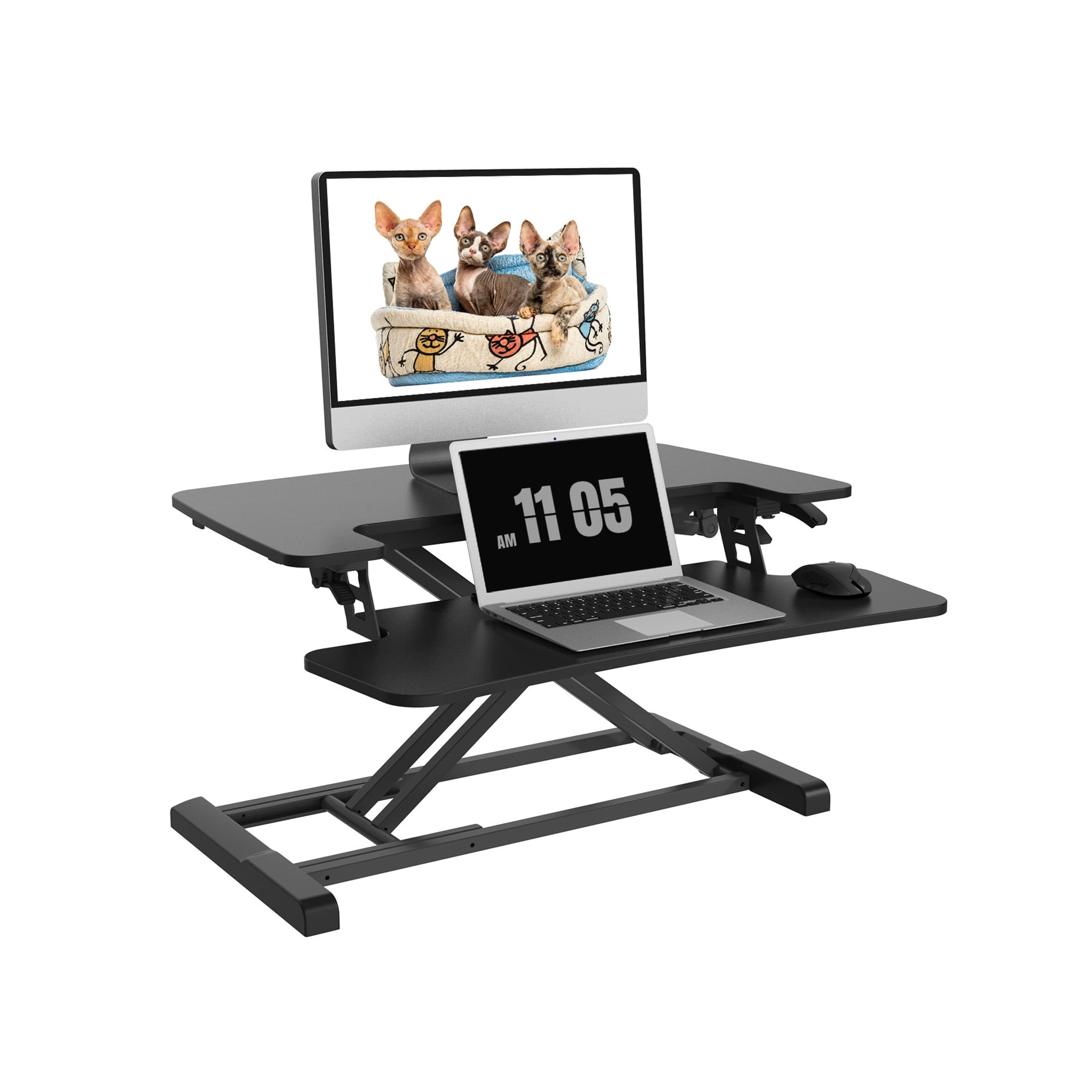 28 Inch FlexiSpot U-Shape Home Office Height-Adjustable Desk Converter ...