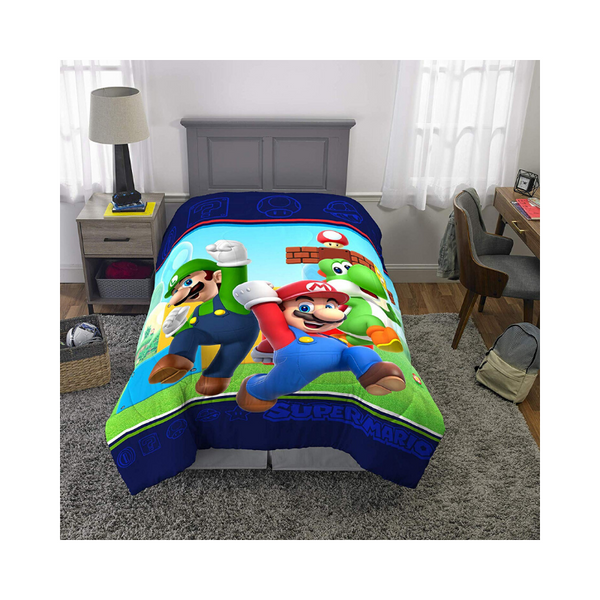 Nintendo Mario Kids Bedding Super Soft Microfiber Comforter – PzDeals