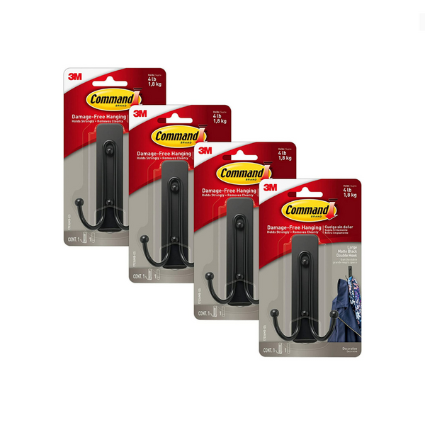 4 Command Large Double Wall Hooks