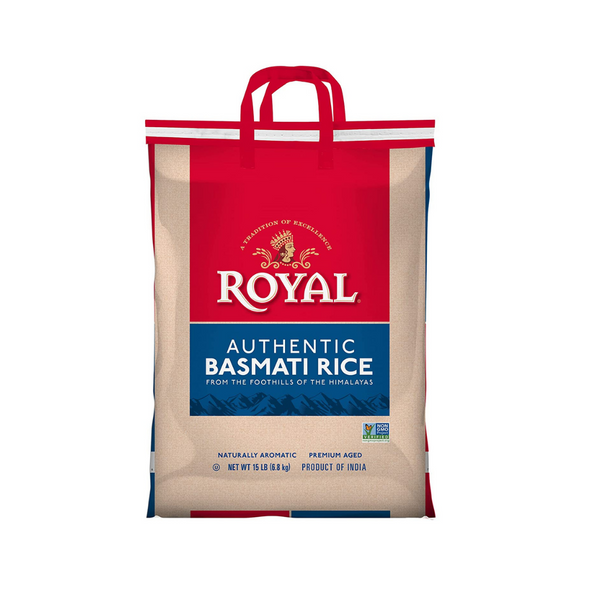 Auténtico arroz Royal Basmati bolsa de 15 libras