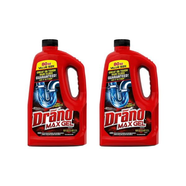 2 Bottles of Drano Max Gel Drain Clog Remover and Cleaner – PzDeals