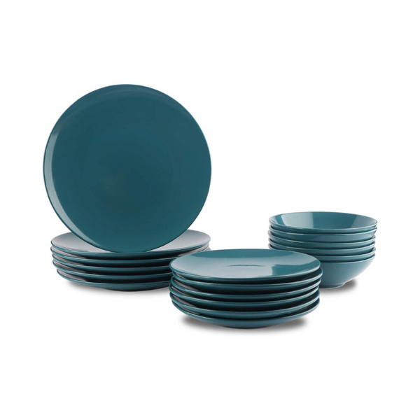 Amazon Basics 16-Piece Cafe Stripe Dinnerware Set