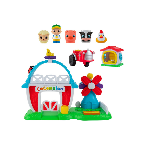 CoComelon Petting Farm Playset - Features a Farmer Figure JJ, Barn Ani