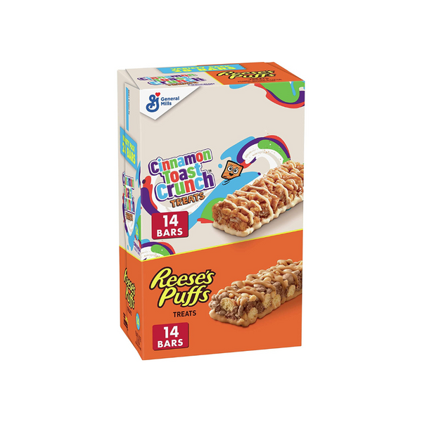 28-Count Reese's Puffs & Cinnamon Toast Crunch Breakfast Bars Variety